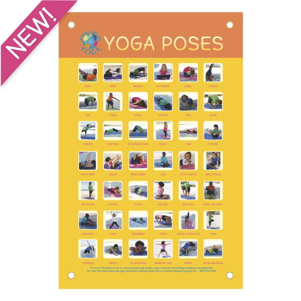 Kids Yoga Poses Poster | Kids Yoga | Educational Material | Printed Vi ...