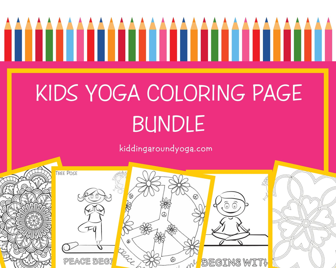 Yoga Coloring Page Bundle | Kids Yoga Coloring Pages | Printable ...