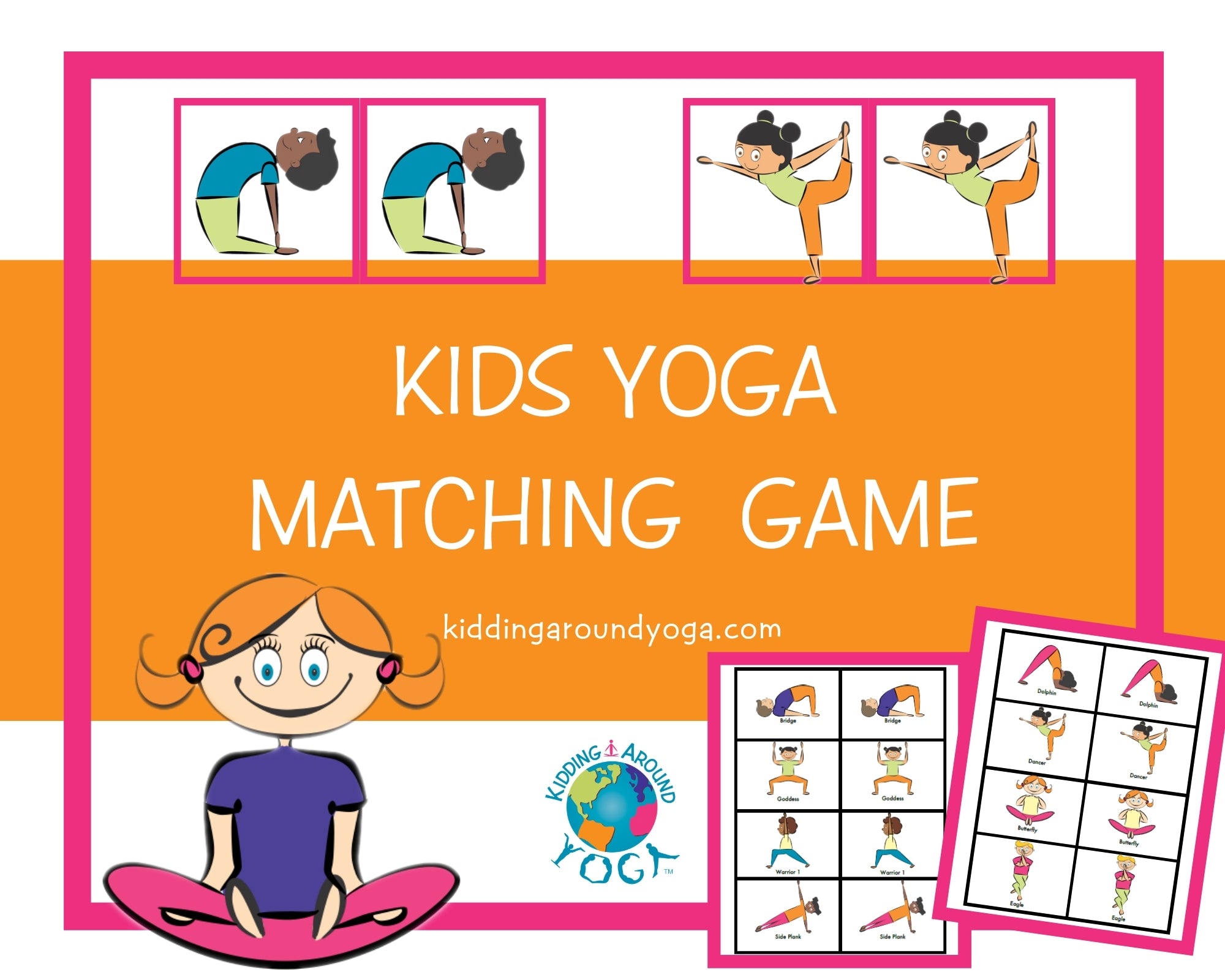 Matching Yoga | Fun Kids Yoga Games | Printable – Kidding Around Yoga Shop